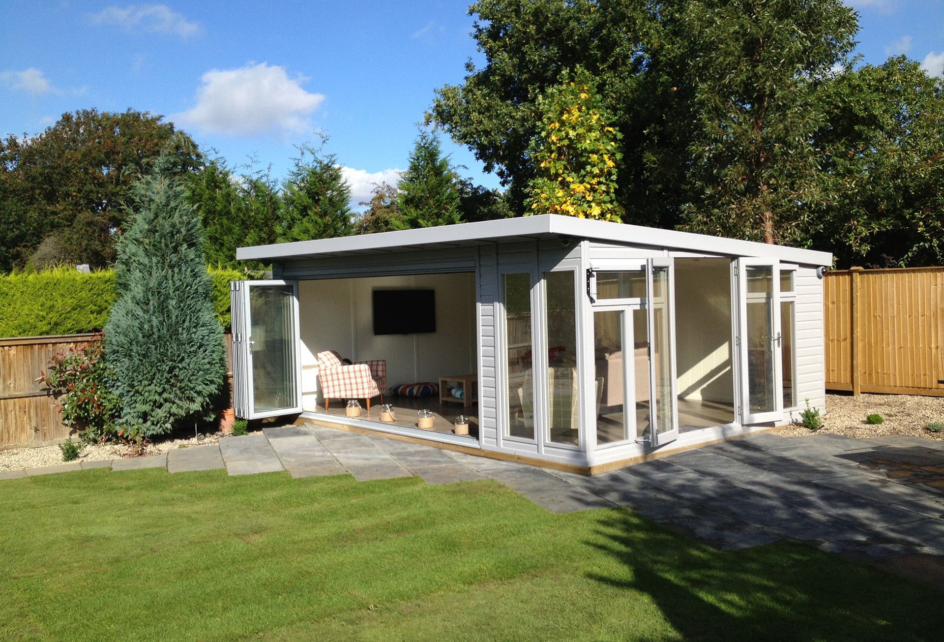 Bi-folding Summer House in Kent